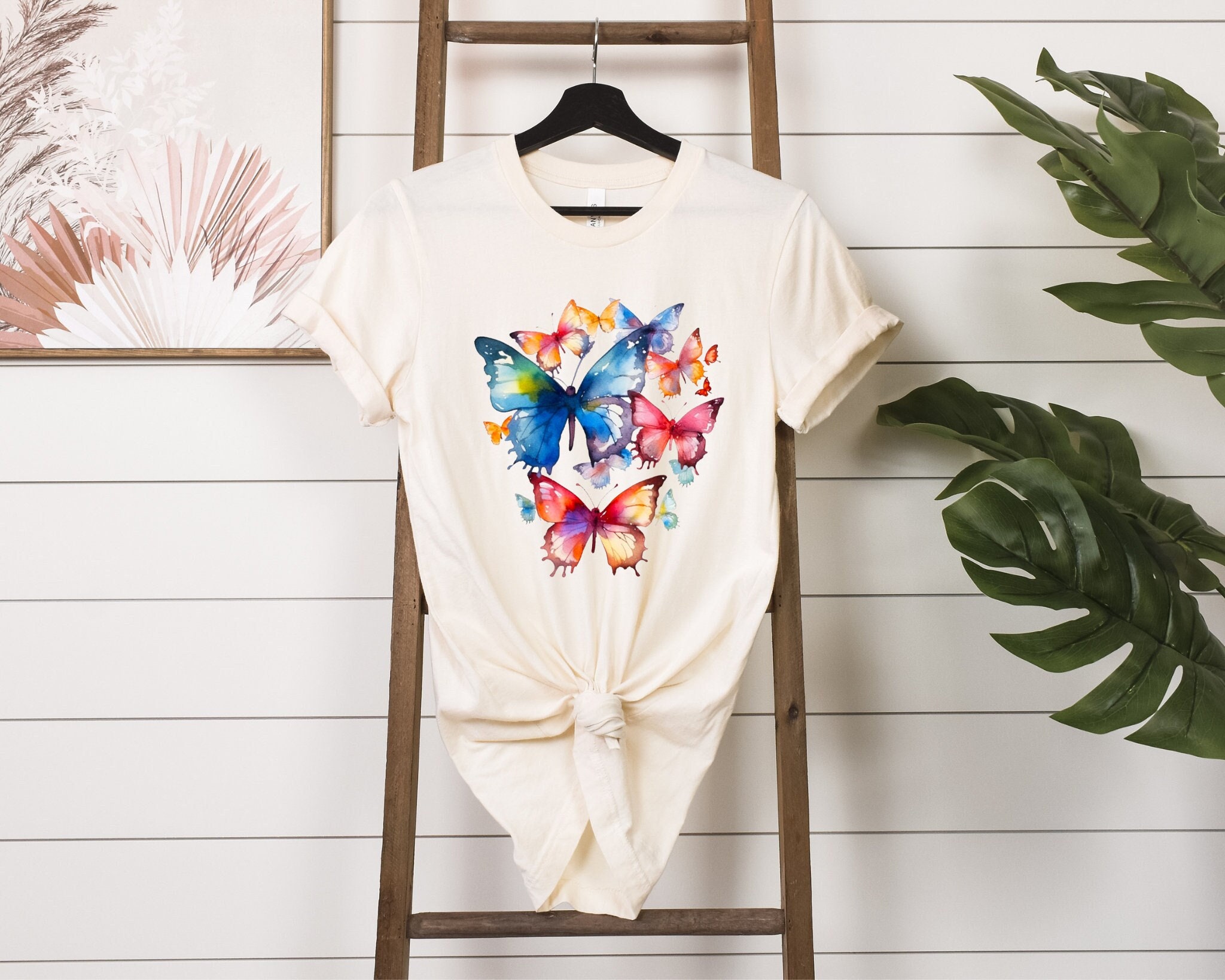 Watercolor Butterfly Top Womens Butterfly Tee Wildlife Tee - Etsy Canada