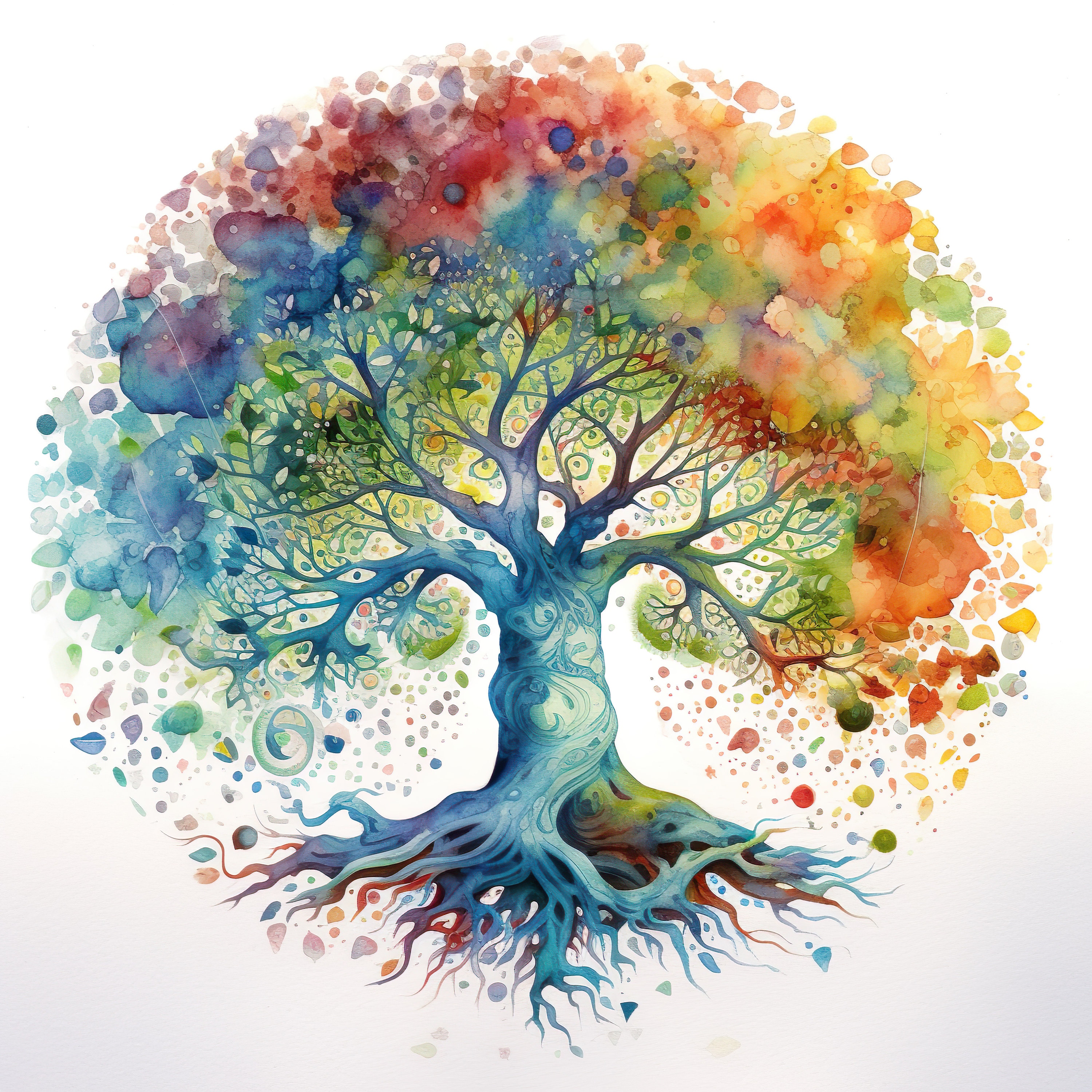 Tree of Life Watercolor Clipart Tree of Life Digital Clipart Wall Decor ...