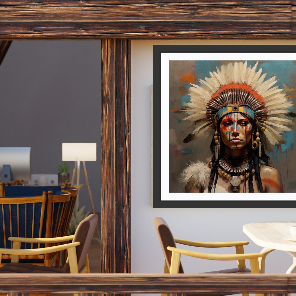 Beautiful Native American Women Art, Native Girl Portrait Painting ...