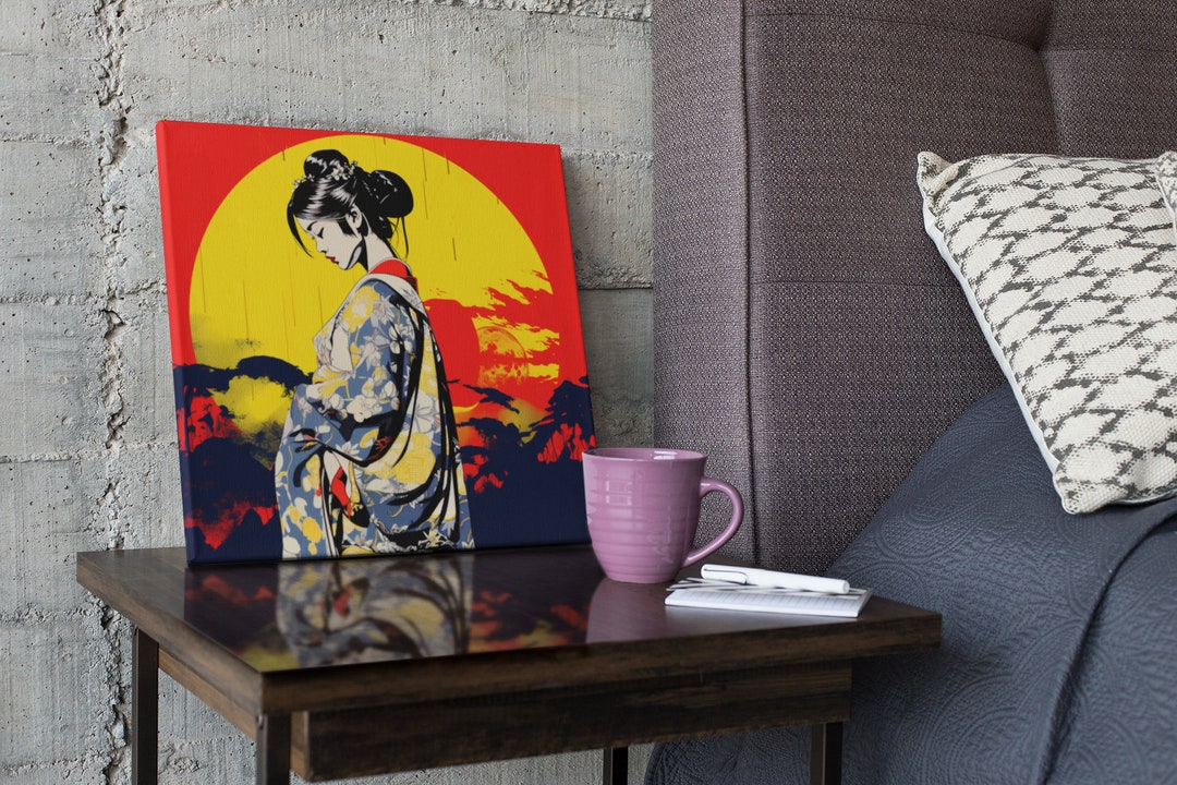 Moon Art Pop Art Moon Japanese Painting Contemporary Moon Art - Etsy