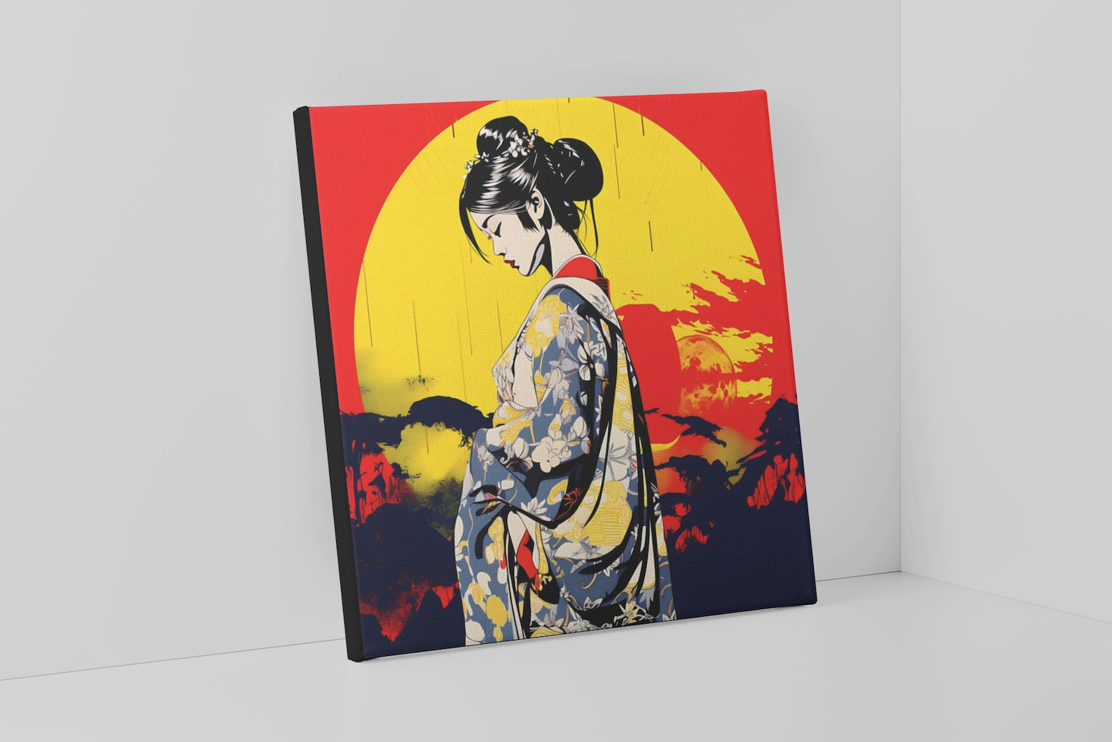 Moon Art Pop Art Moon Japanese Painting Contemporary Moon Art Japanese ...