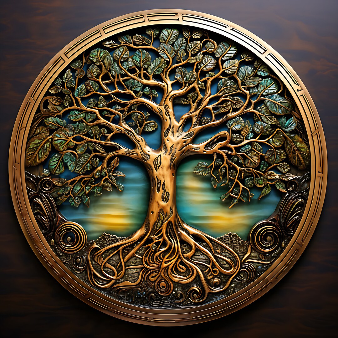 Ornate Tree of Life Wall Art Fast Art Download New Beginnings Gift ...