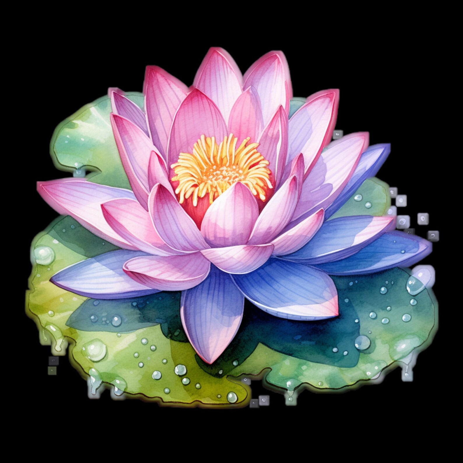 Watercolor Lotus Flower Colorful Clipart Sacred Lotus Clipart for ...