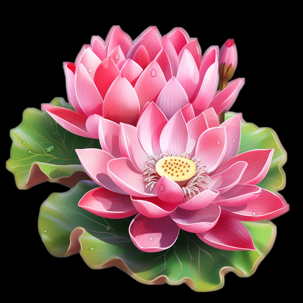 Watercolor Lotus Flower Colorful Clipart Sacred Lotus Clipart for ...
