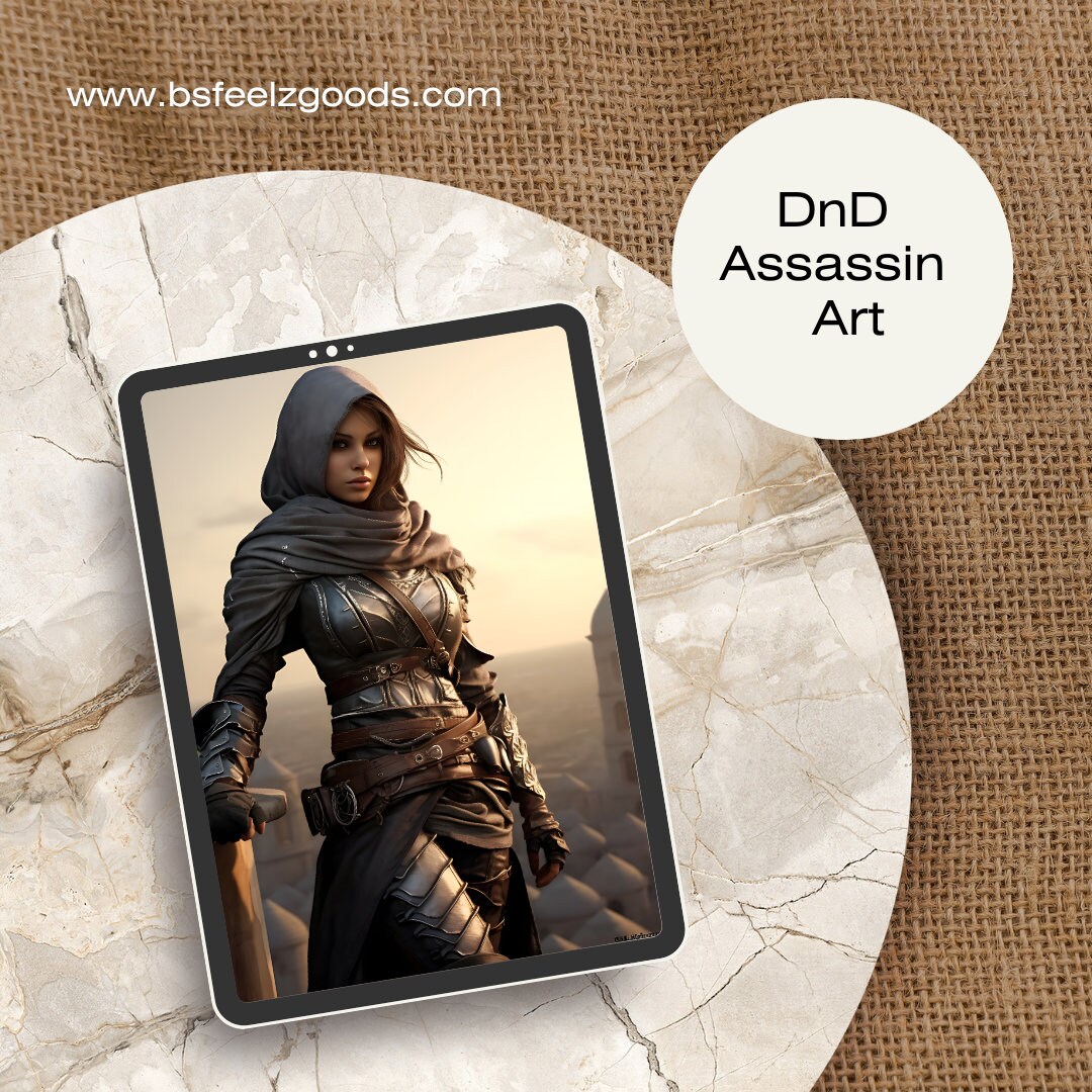 Dnd Art Fast Download Art Assassin Art Thinking of You Gift Dnd Decor ...