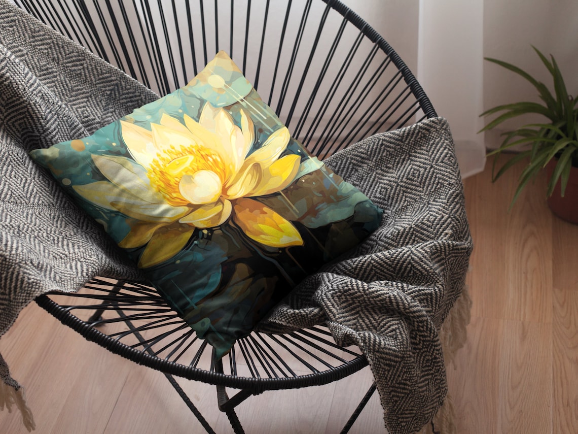 Lotus Flower Digital Watercolor Art Gift Wall Art Lotus Flower Wall ...