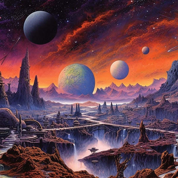 Large Colorful Art - Etsy