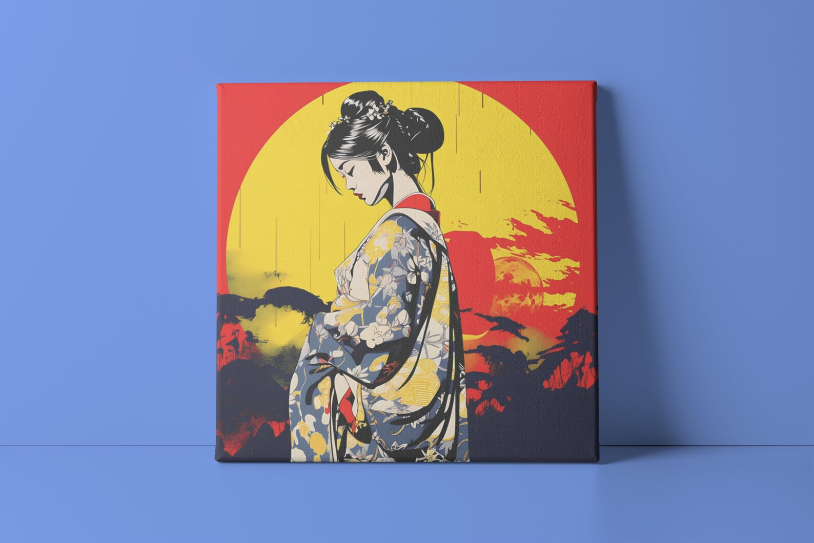 Moon Art Pop Art Moon Japanese Painting Contemporary Moon Art Japanese ...