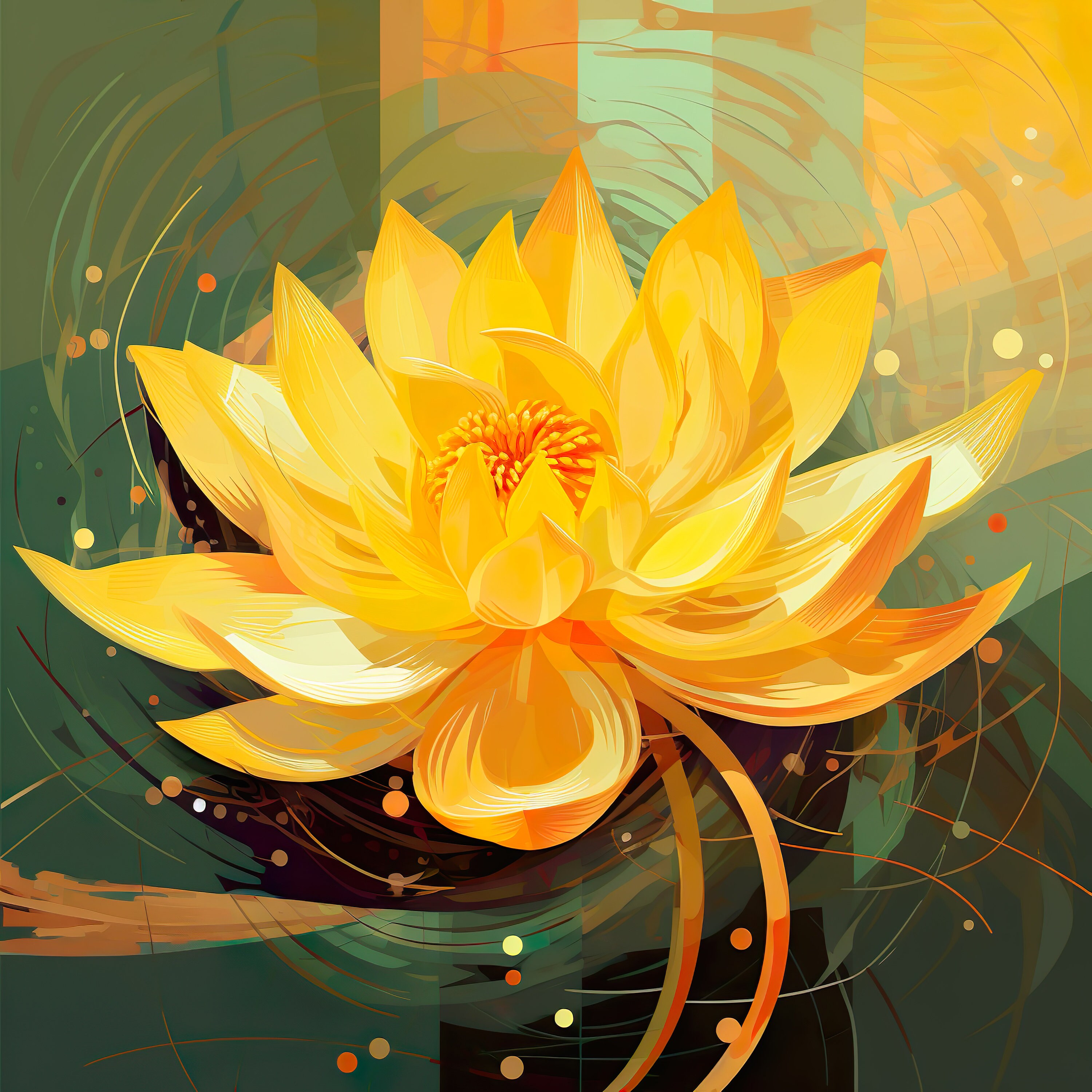 Yellow Lotus Flower Wallpaper