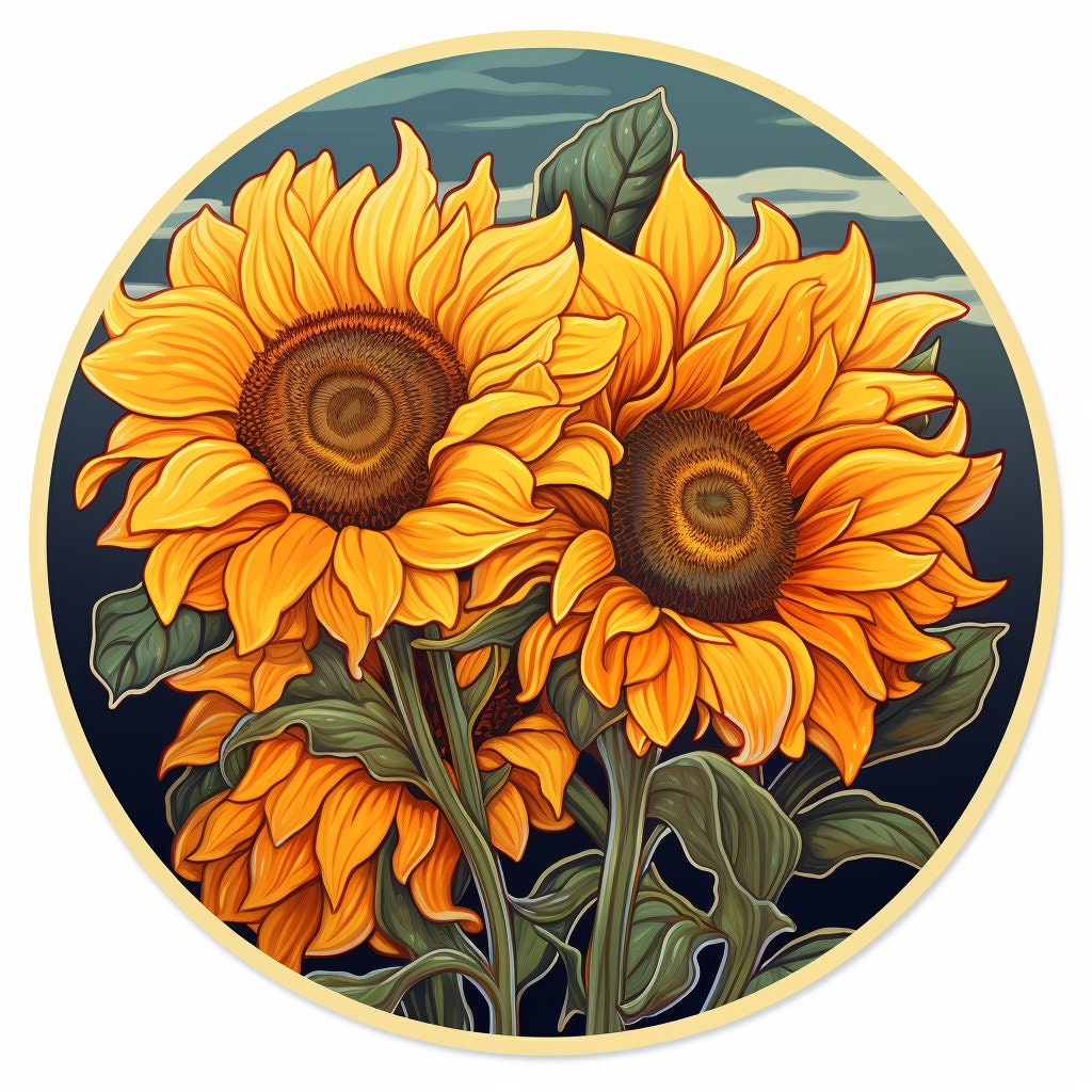 Sunflower Decal Pack Sunflower Sticker Set Luggage Sticker - Etsy