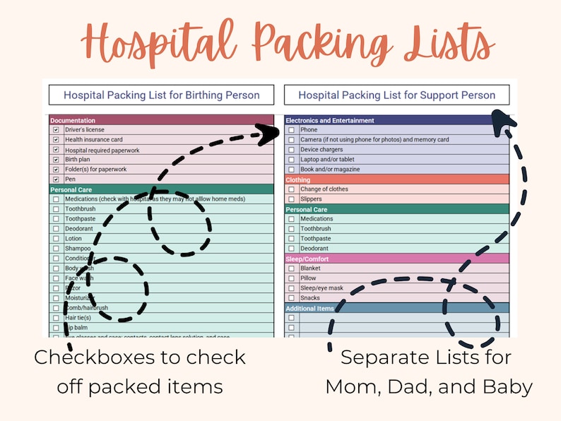New Baby Excel Spreadsheet, Baby Shopping List, Newborn Checklist ...