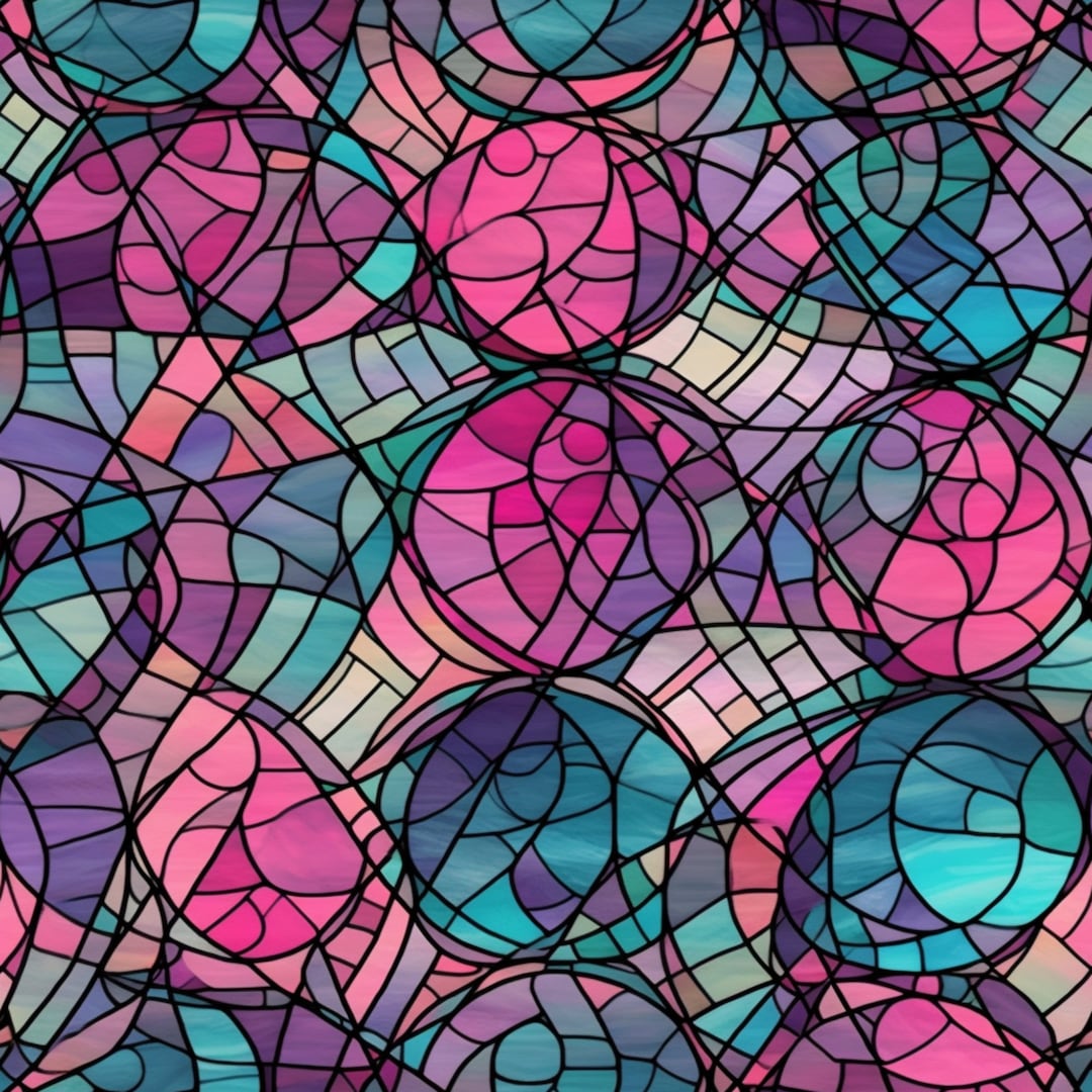 Digital Download Repeatable Pattern Stained Glass Circles - Etsy