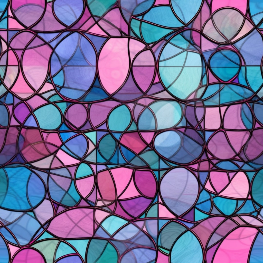 Digital Download Repeatable Pattern Stained Glass Circles - Etsy