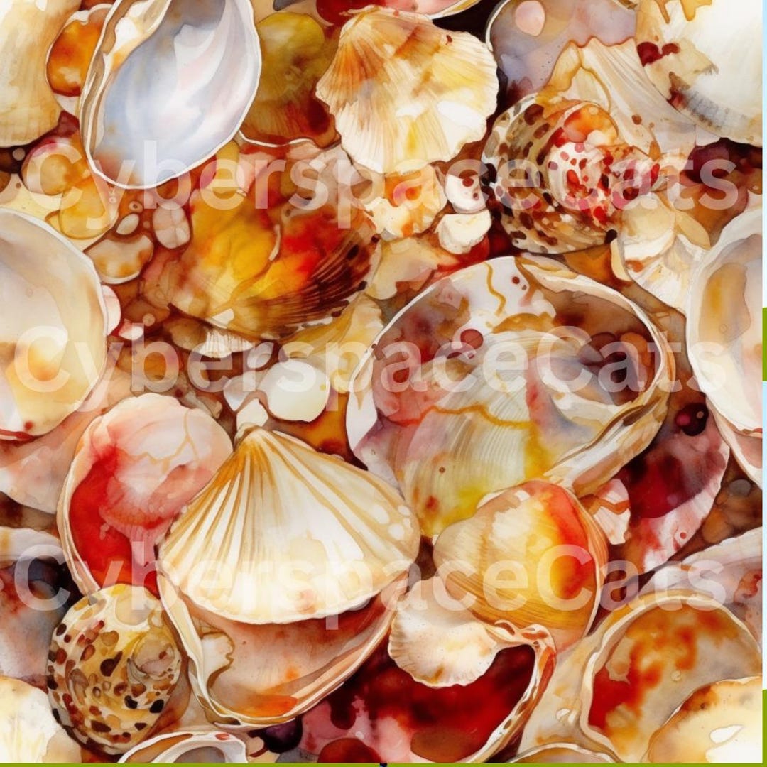 Digital Download, Repeatable Pattern, Alcohol Ink Shells- 004 - Etsy
