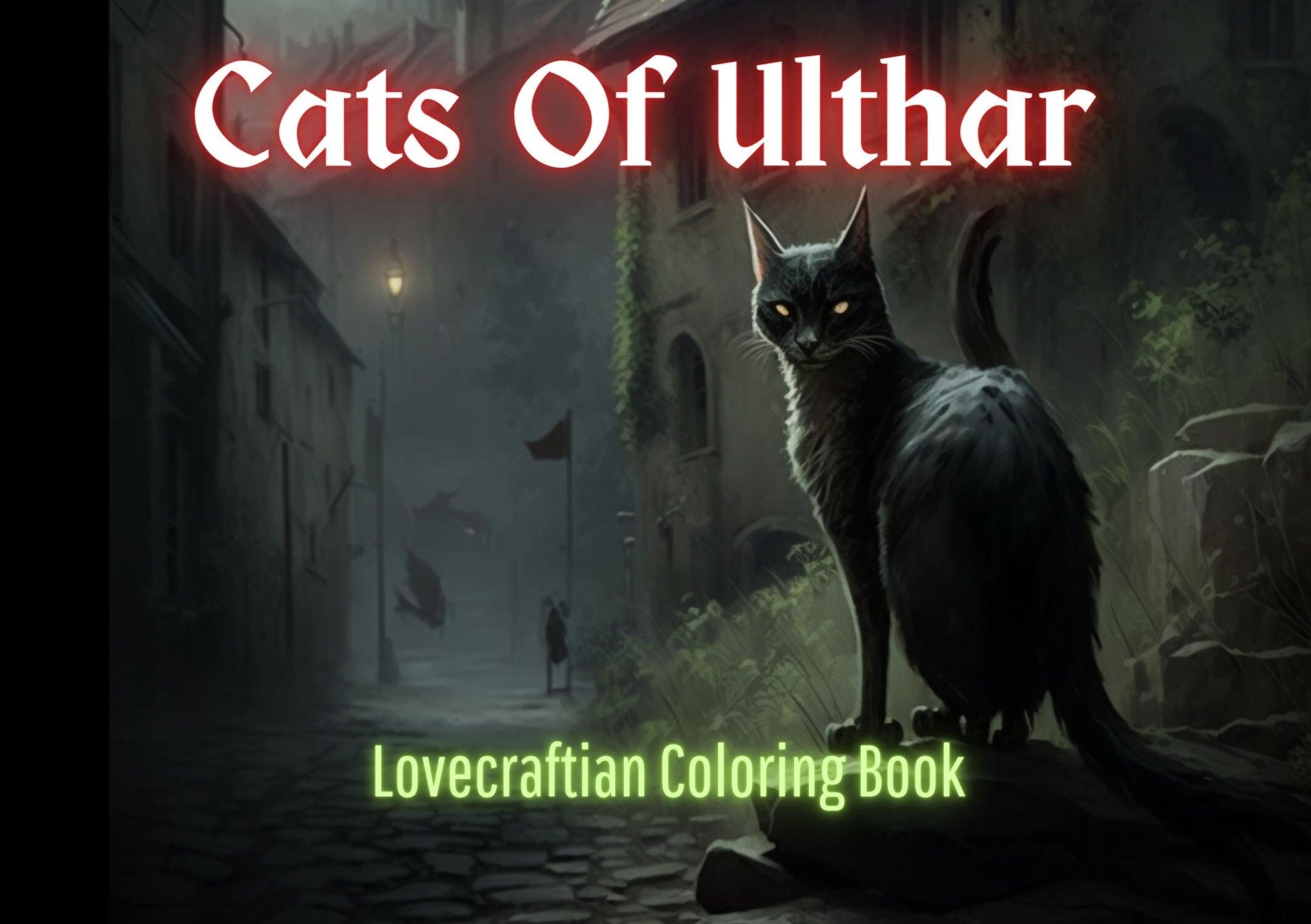 Cats of Ulthar - A Lovecraft Coloring Book (30 Drawings) _ Instant ...