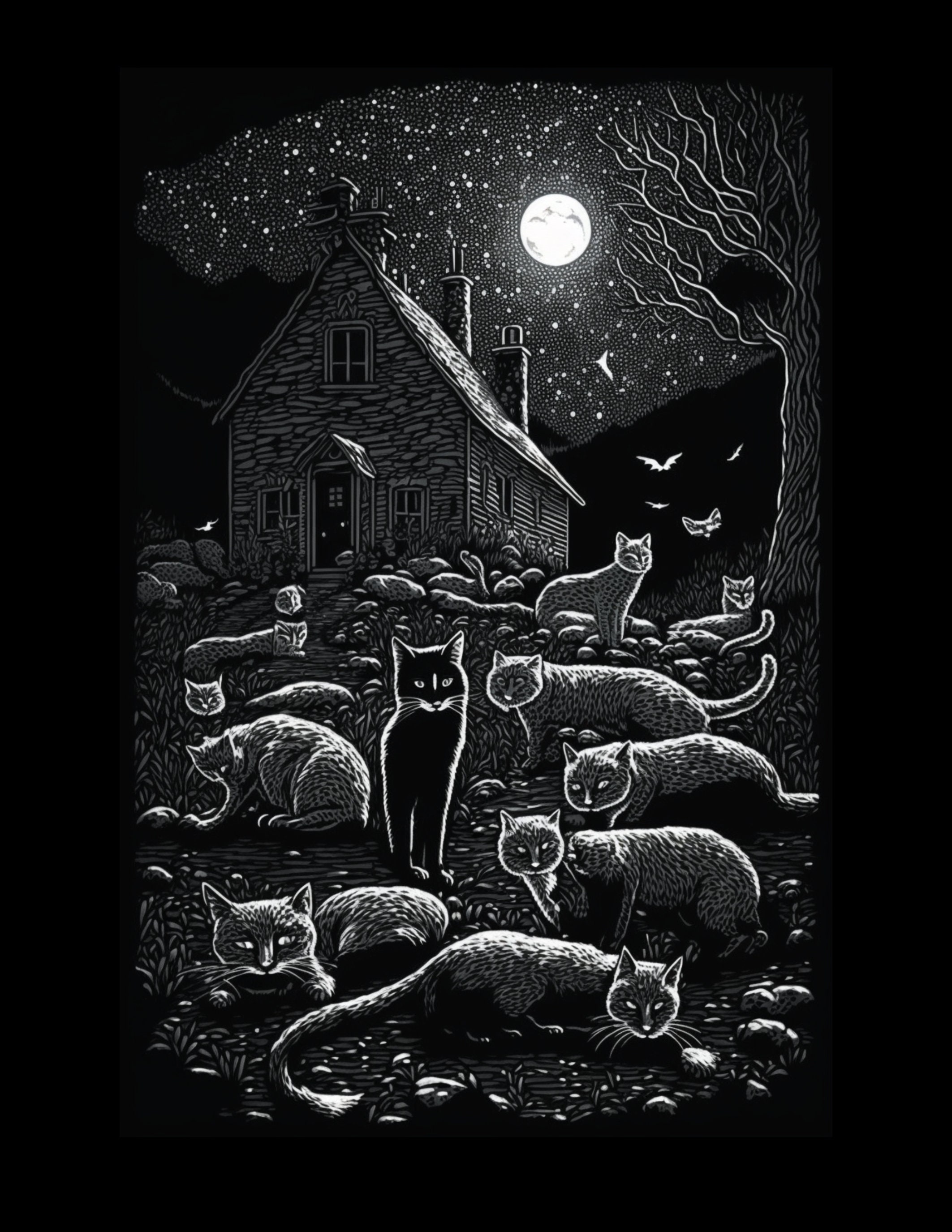 Cats of Ulthar - A Lovecraft Coloring Book (30 Drawings) _ Instant ...