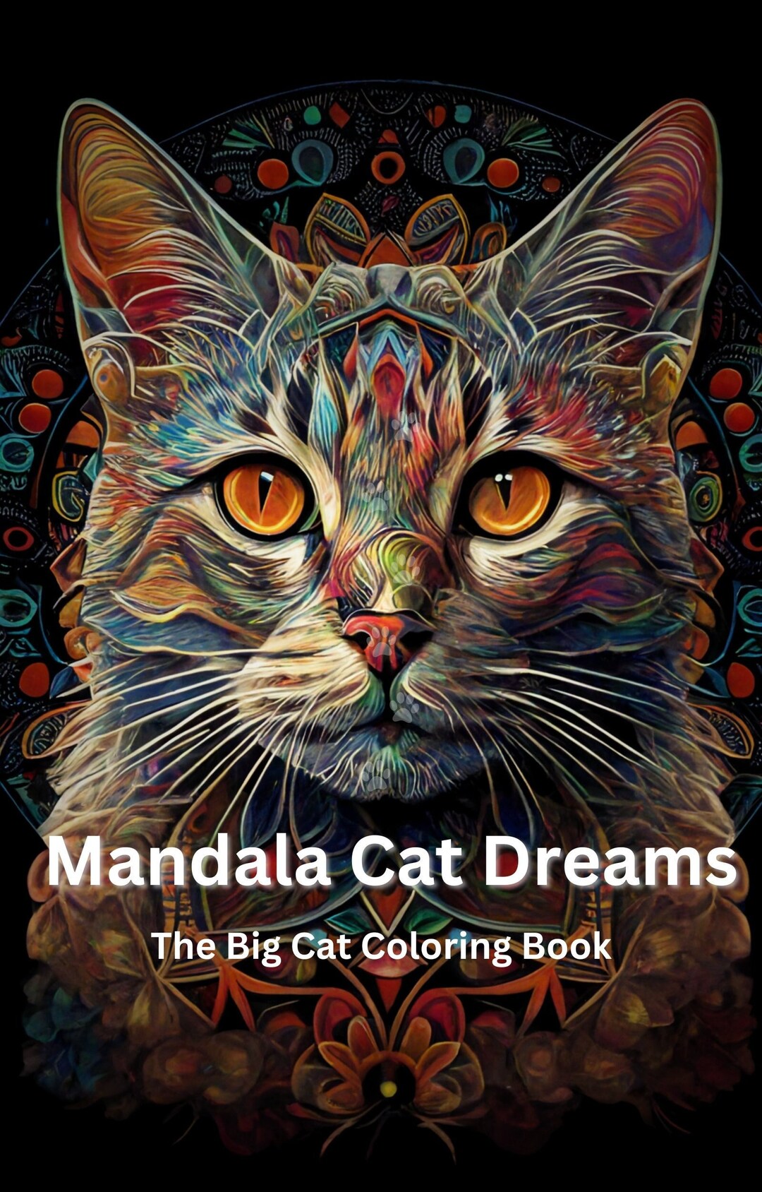 Mandala Cat Dreams the BIG Cat Coloring Book for Children and Adults ...