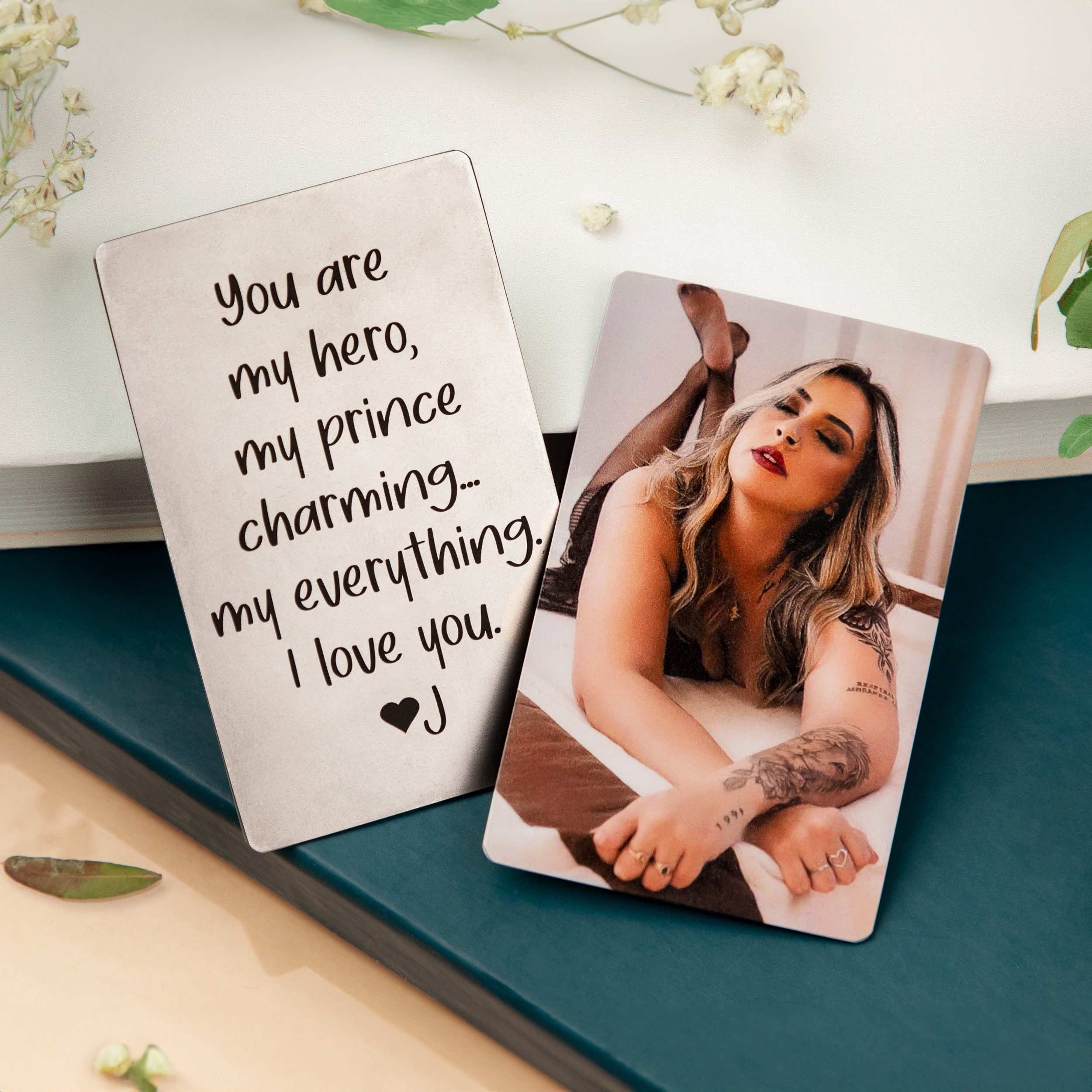 Full Color Photo on Metal Card for Bf Wallet Insert, Printed Naughty ...