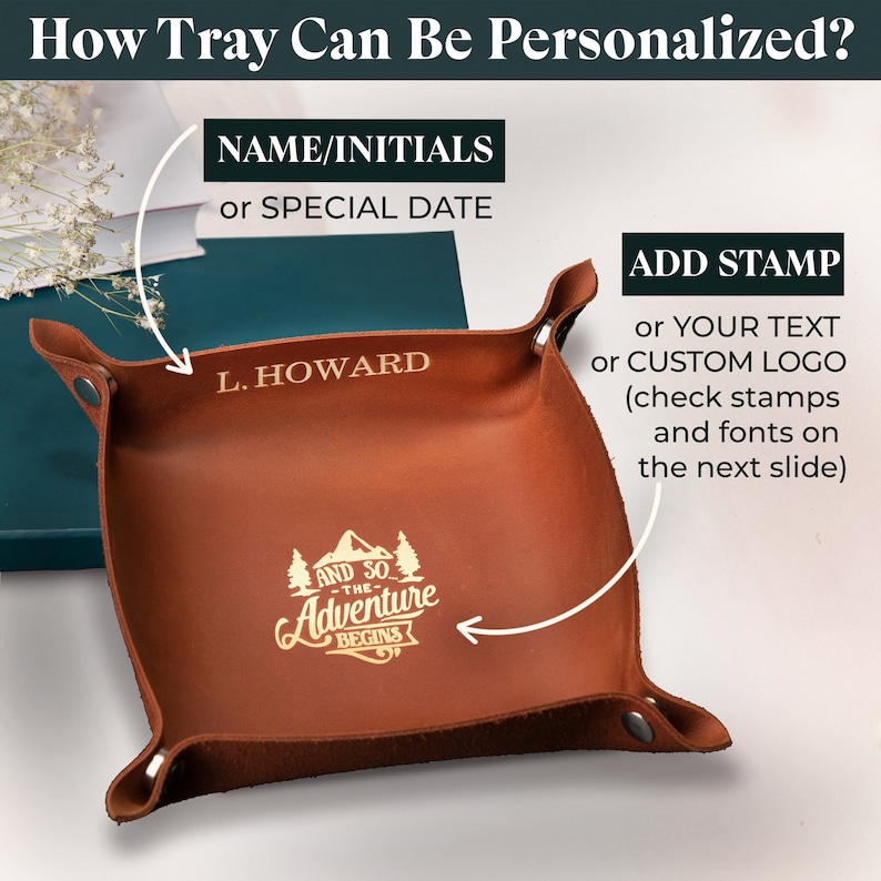 Leather Catchall Tray, Corporate Holiday Gifts for Employee ...