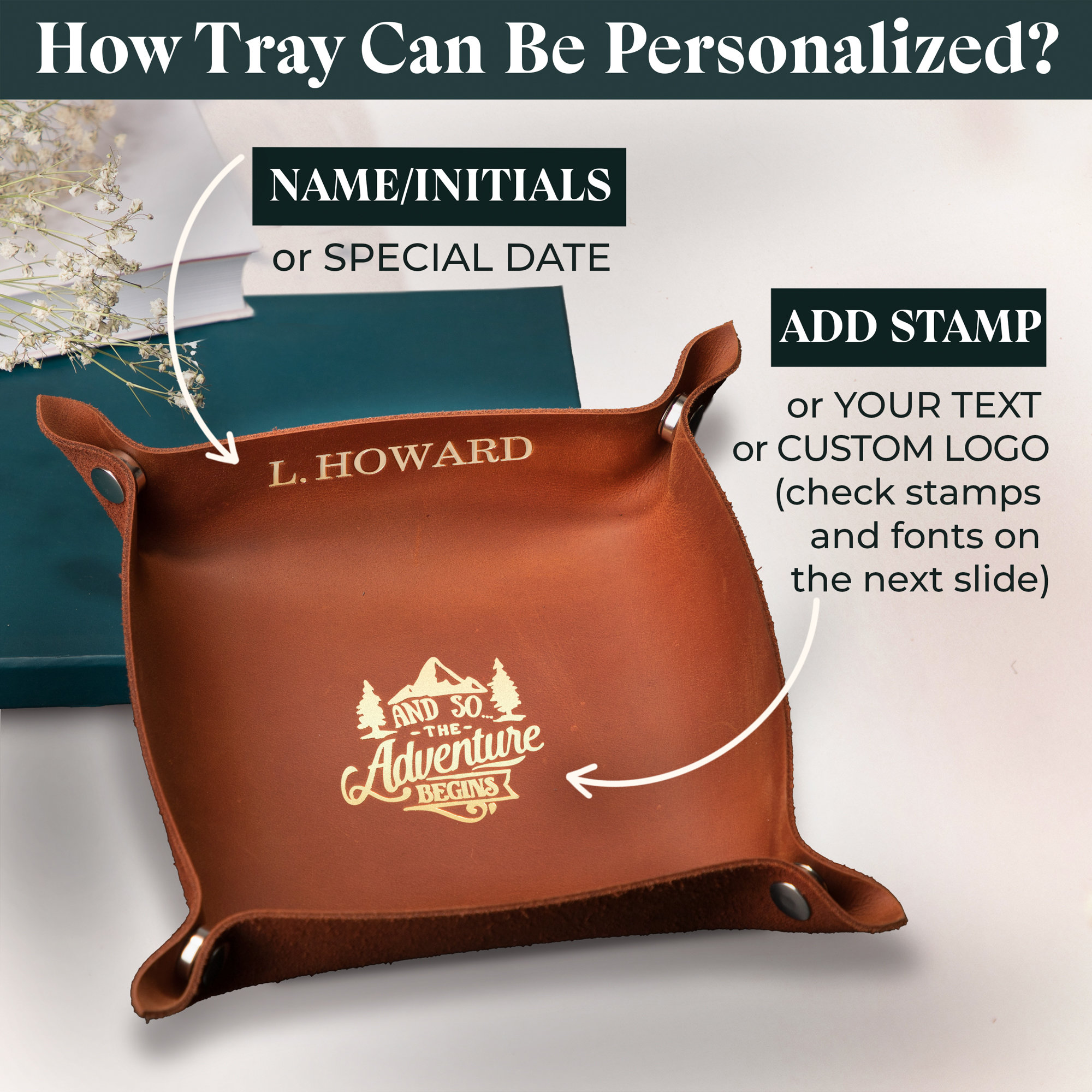 Custom Confirmation Gift for Christian Leather Tray, Confirmation Gift ...