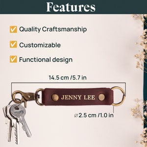Custom Cross Stamped Keychain Gift for Pastor, Religious Leather ...
