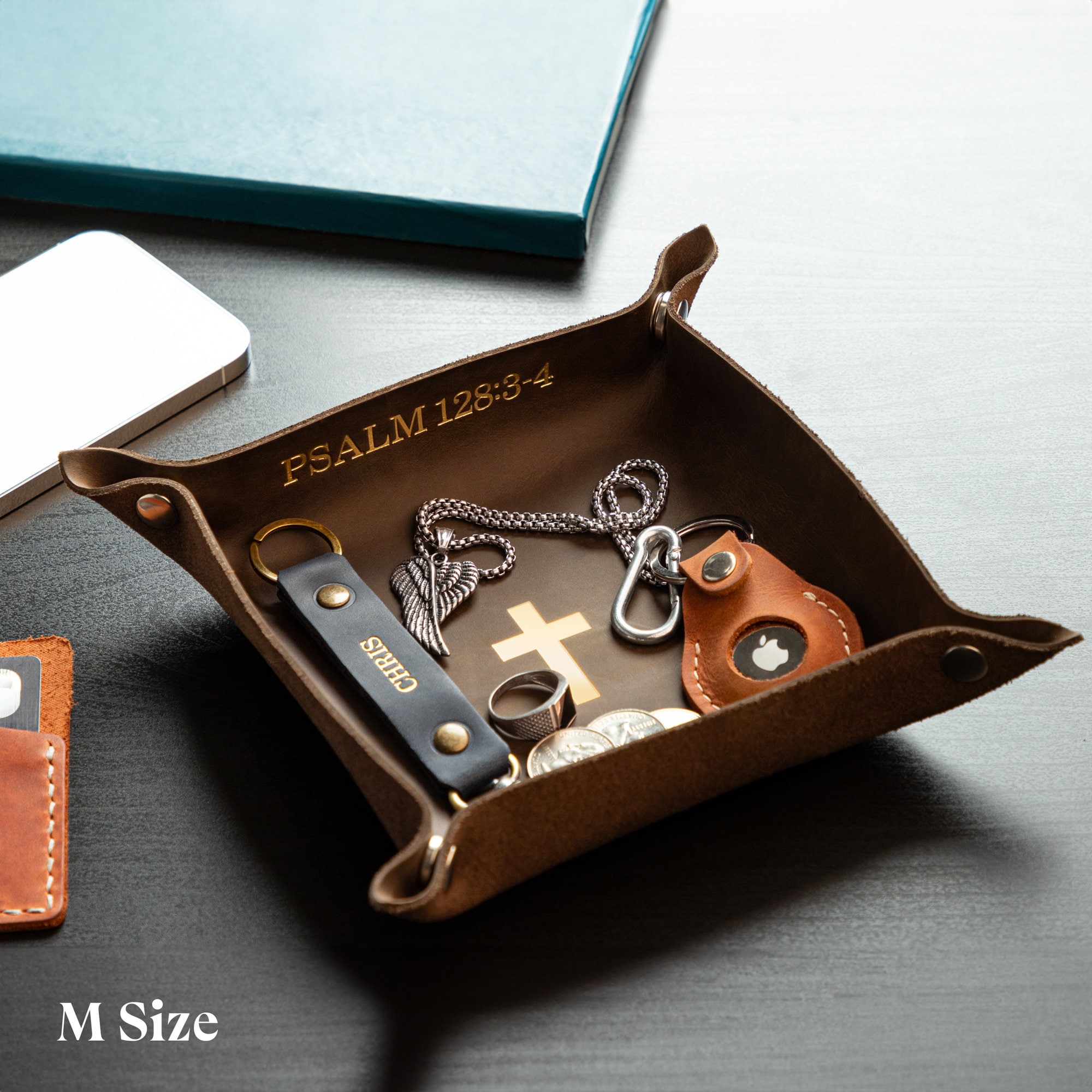 Custom Confirmation Gift for Christian Leather Tray, Confirmation Gift ...
