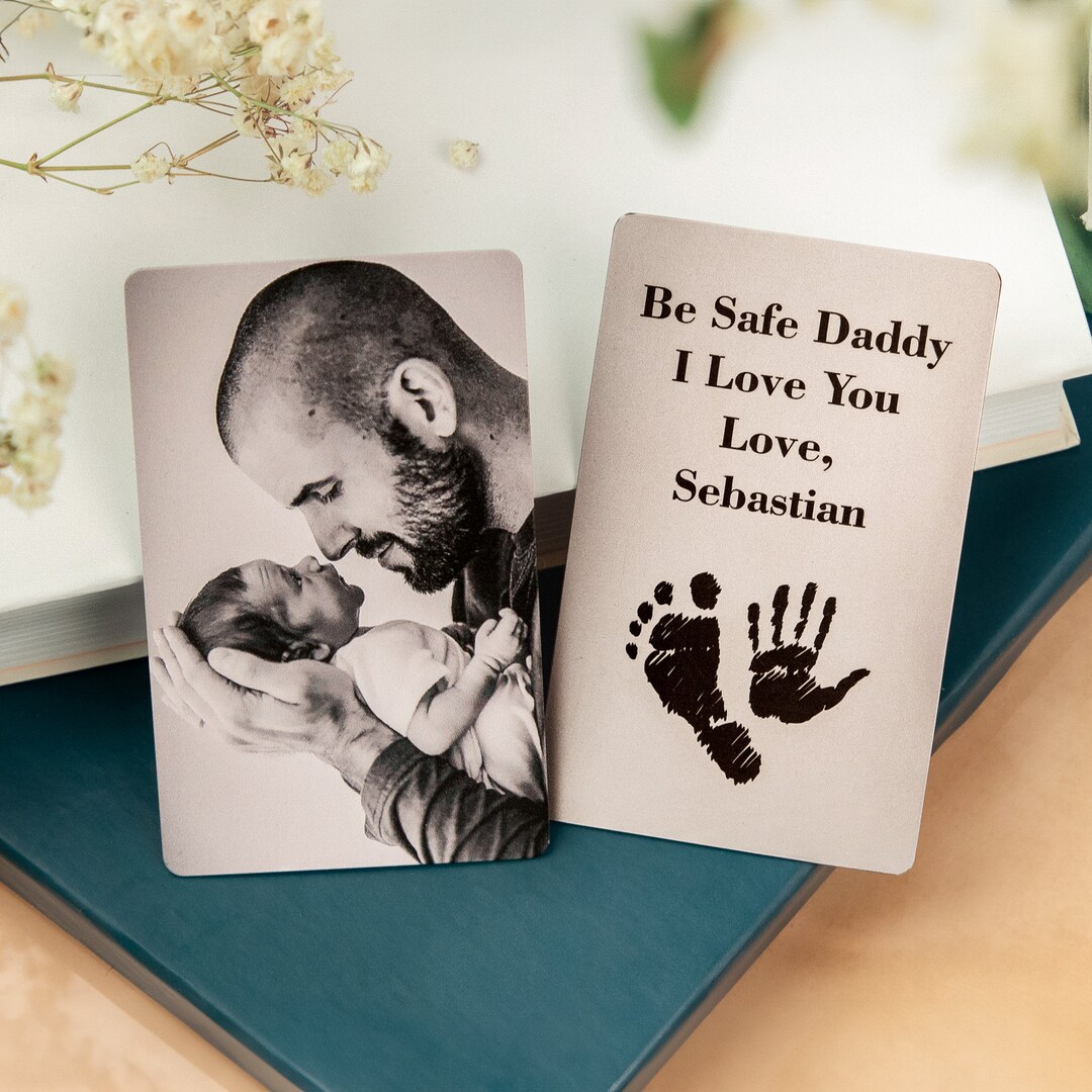 Custom First Fathers Day Gift, Wallet Picture Card for Daddy, Daddy ...