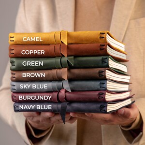 Refillable Notebook With Cross and Personalized Leather Cover, Gift for ...