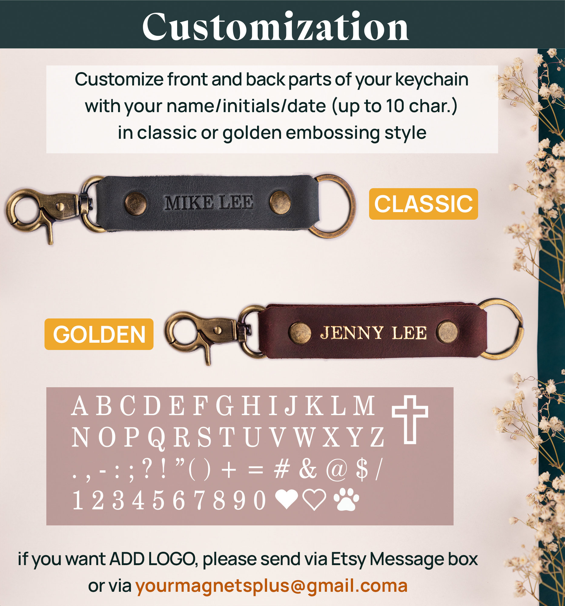 Personalized Leather Keychain Gift for Men, Custom Leather Key Fob ...