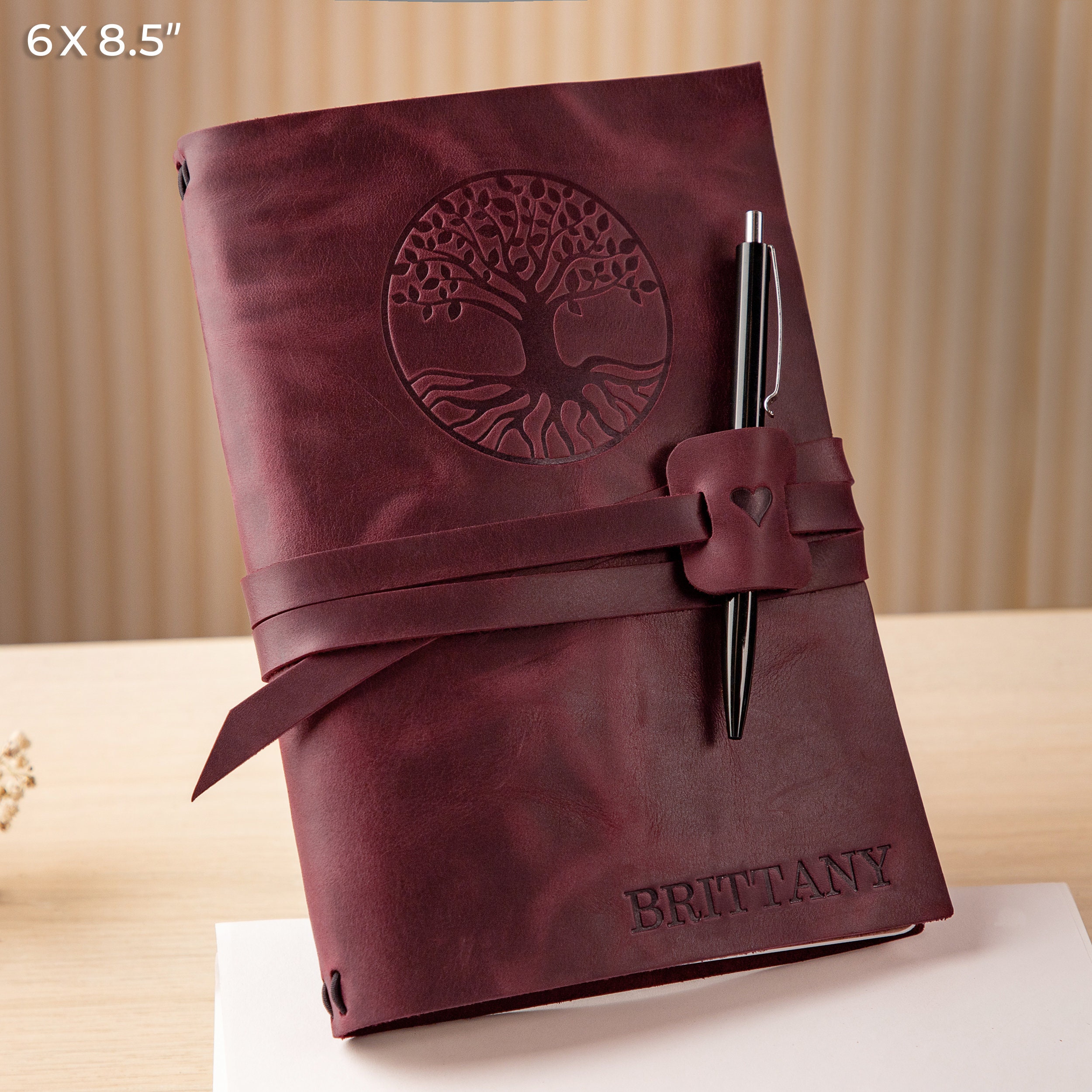 Tree of Life Leather Journal, Tree of Life Leather Notebook, Blank ...