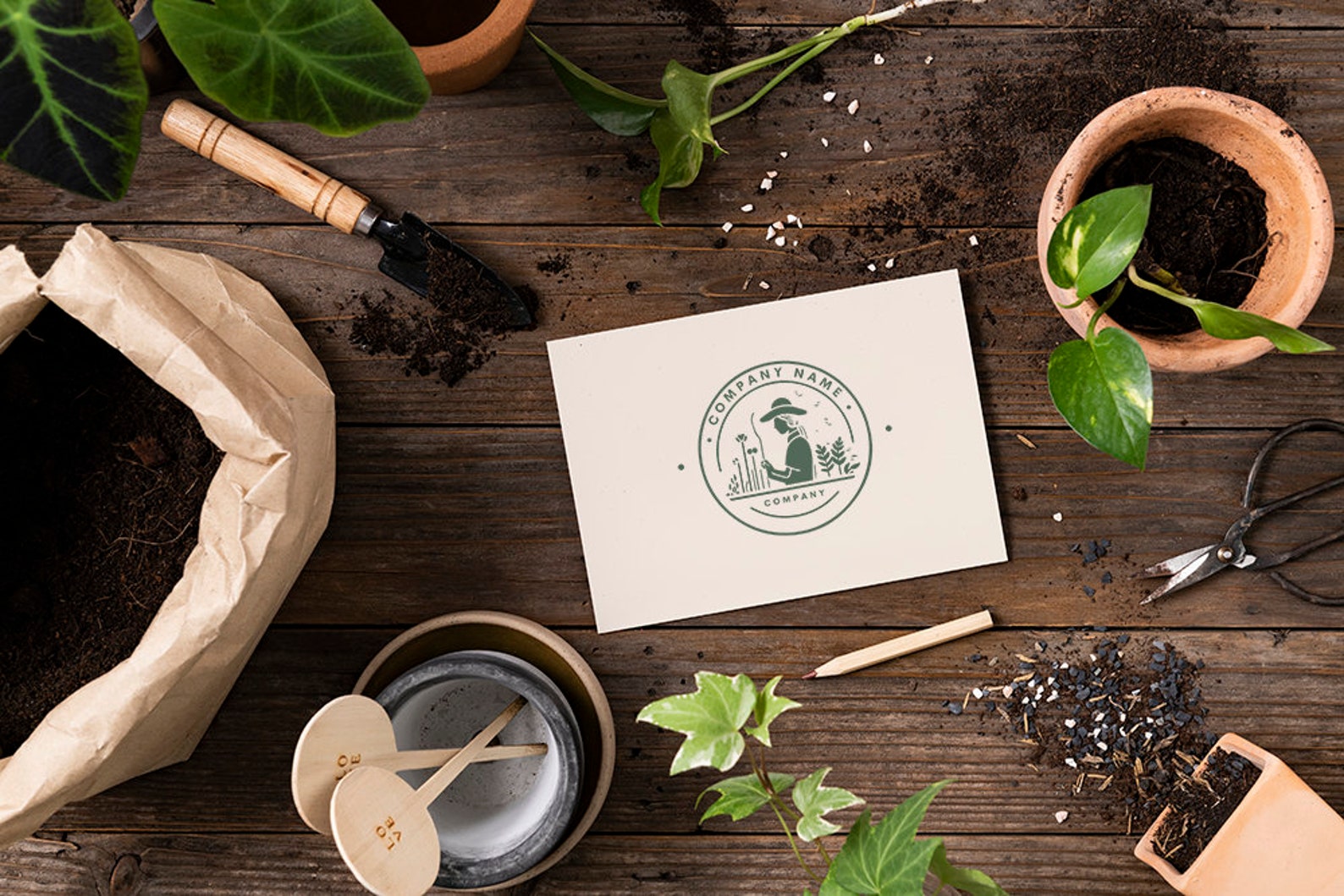 Gardening Logo Template | Gardening Logo, Editable | Elegant Logo ...