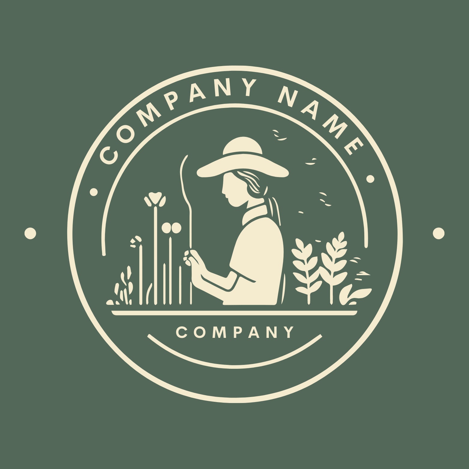 Gardening Logo Template | Gardening Logo, Editable | Elegant Logo ...
