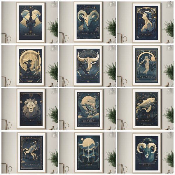 Zodiac Wall Decor - Etsy