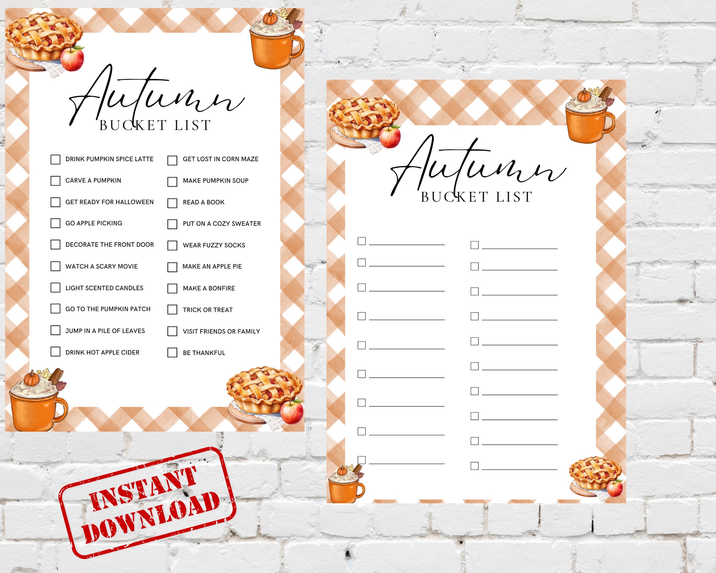 Fall Bucket List Printable, Autumn Bucket List Template, Editable Fall ...