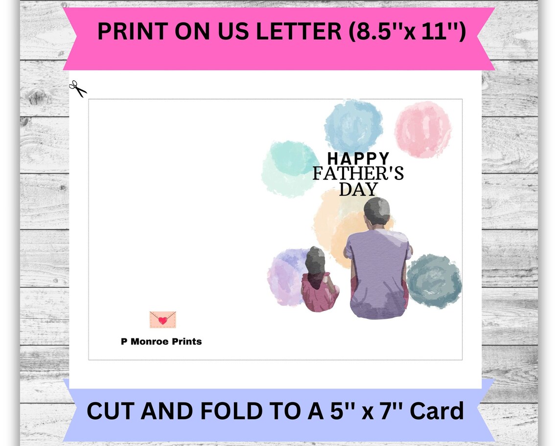 Foldable Fathers Day Cards Printable | Gift Dad| Printable Fathers Day ...