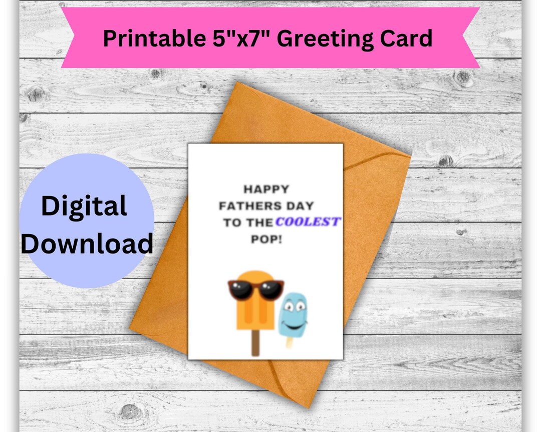 Fathers Day Card / Fathers Day Printable/ Cards for Dad/card Template ...