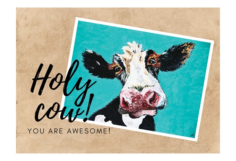 Holy Cow! You Are Awesome! (12 Cards) - Etsy
