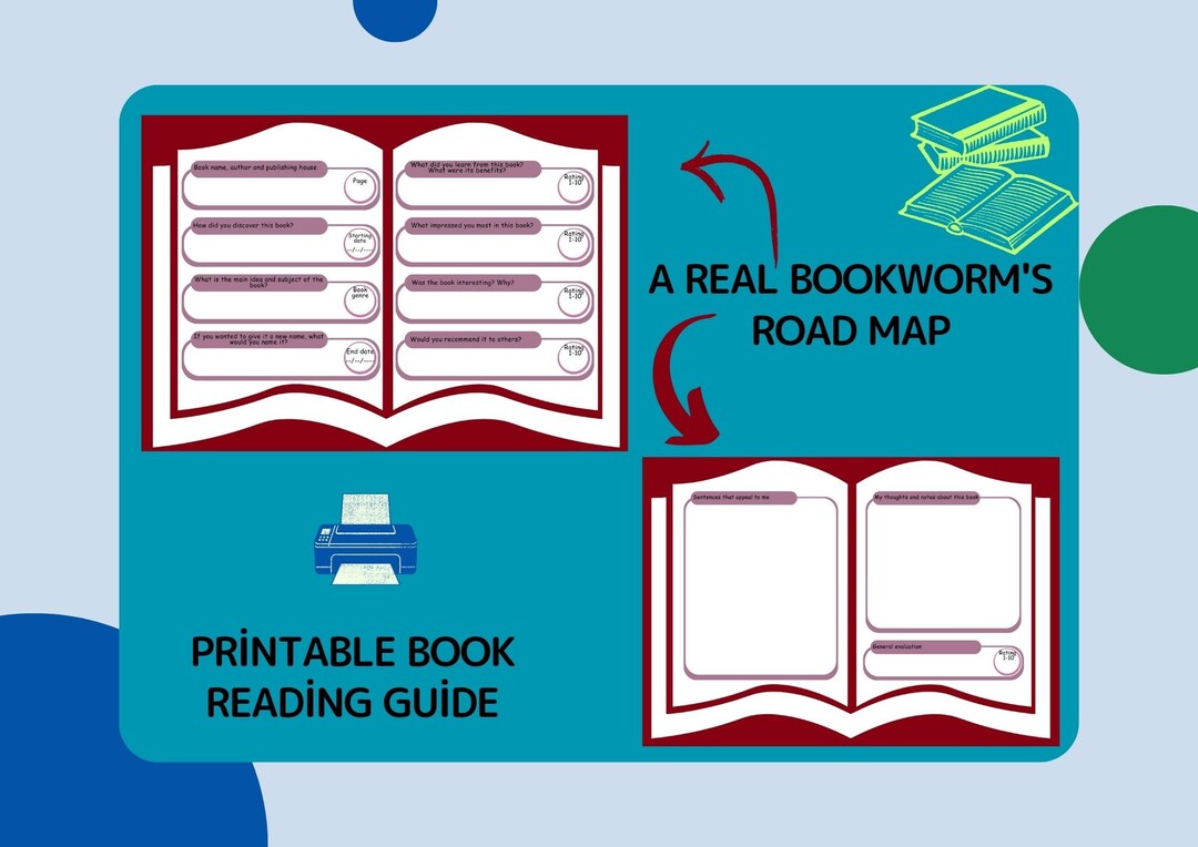 Printable A4 Page Book Reading Diary at Home, a Diary That Will Make ...