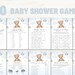 Teddy Bear Baby Shower Games, Boy Baby Shower Game Bundle, Bear Themed ...