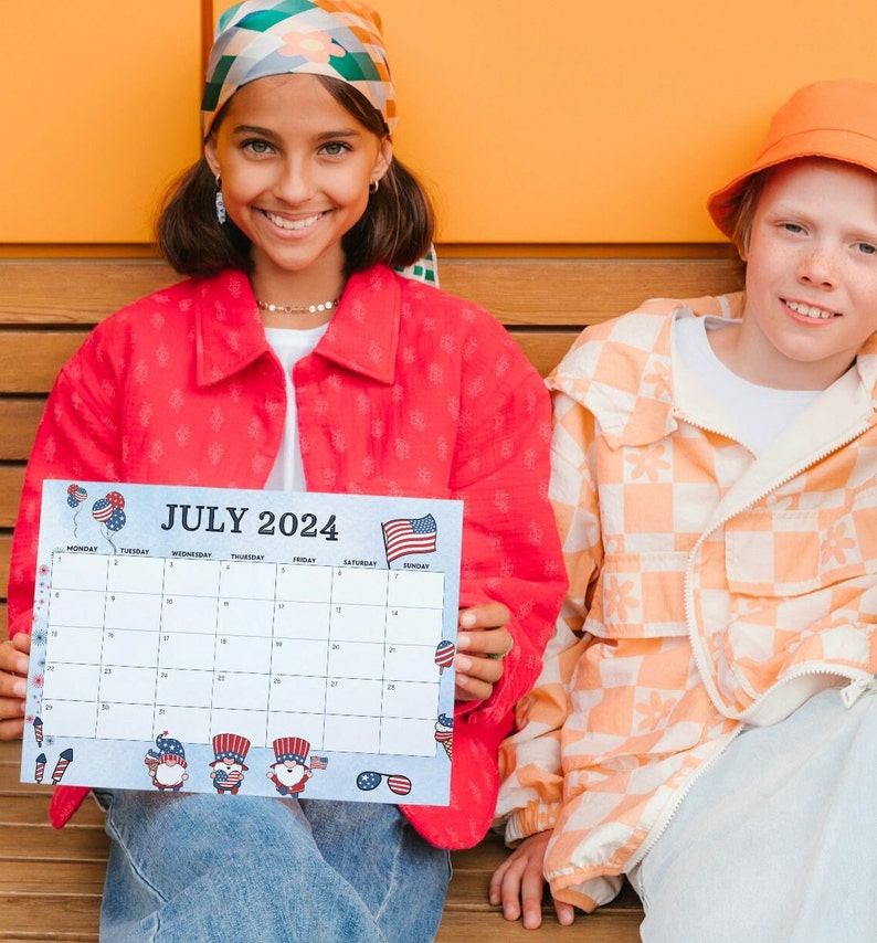 Printable 4th of July Independence Day, July 2024 Calendar ,monthly ...