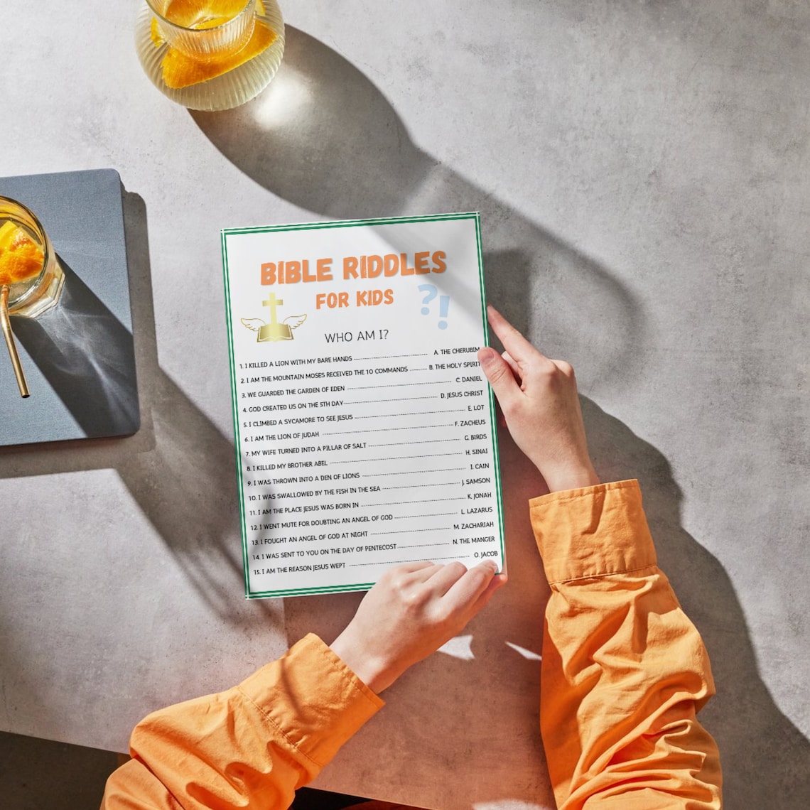 Bible Games Who Am I Bible Riddles for Kids, Sunday School Games, Kids ...