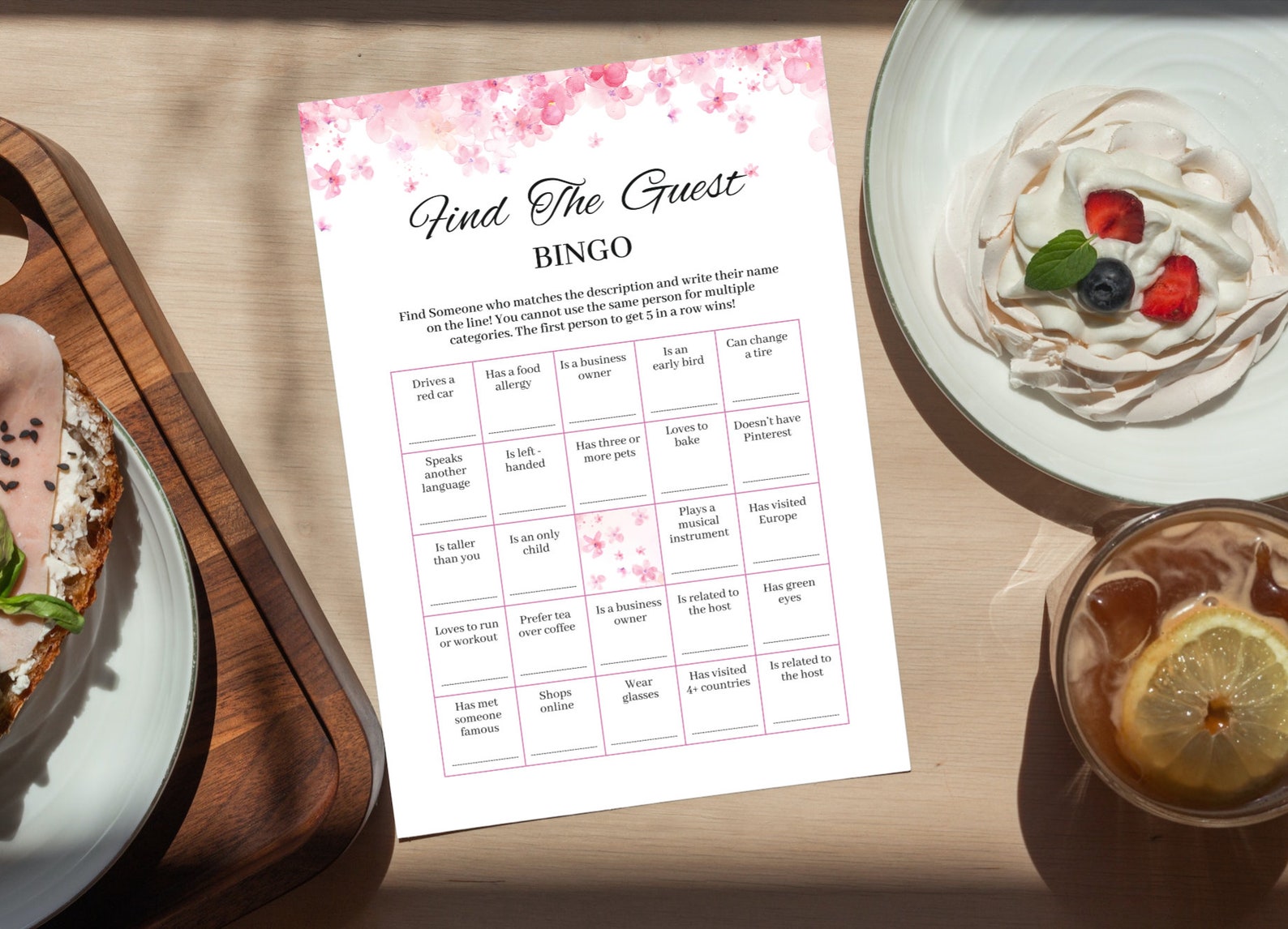 Printable Brunch Games for Adults | Floral Baby Shower Brunch Games ...