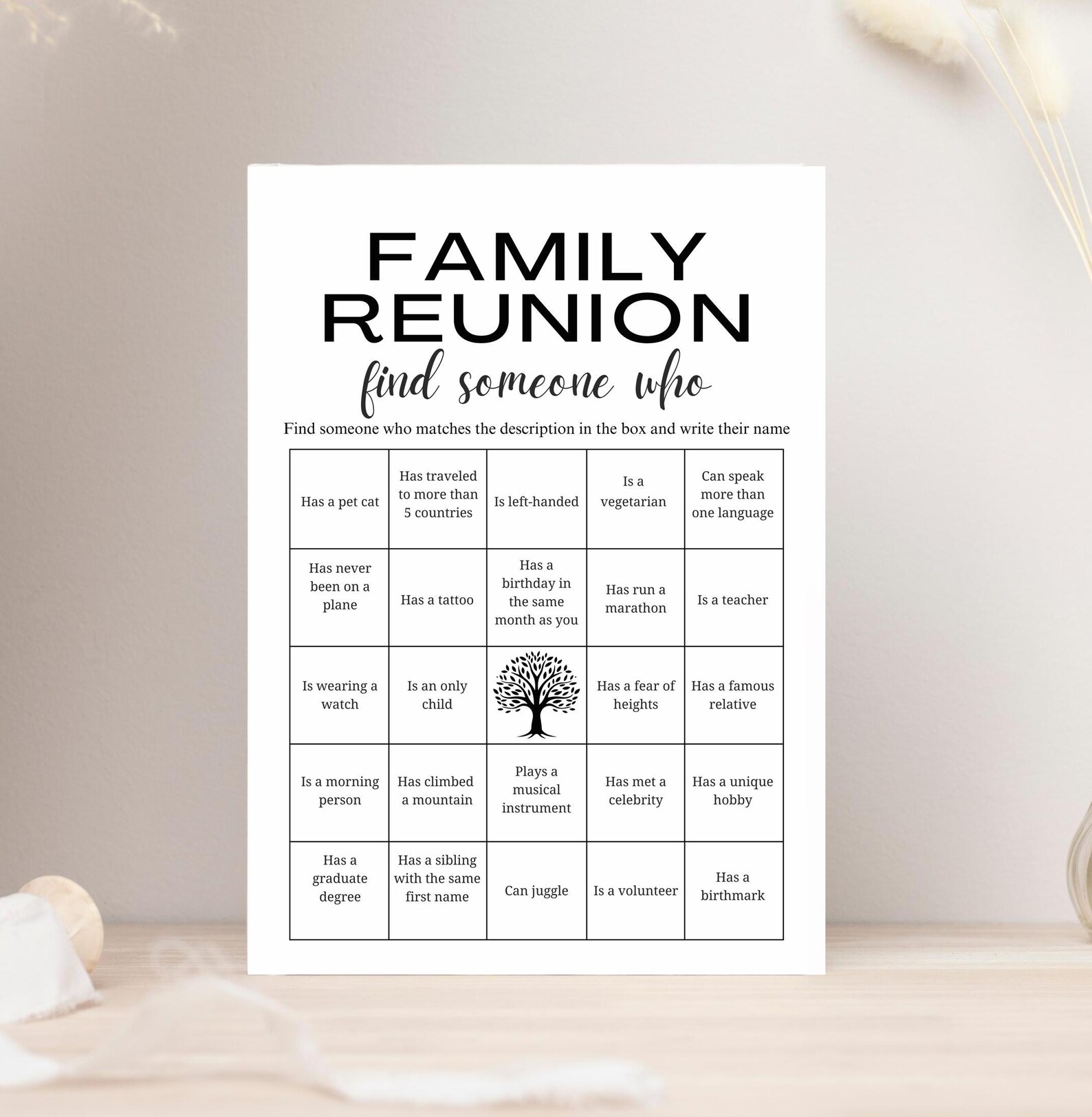Printable Family Reunion Games for Large Groups Family Get Together ...