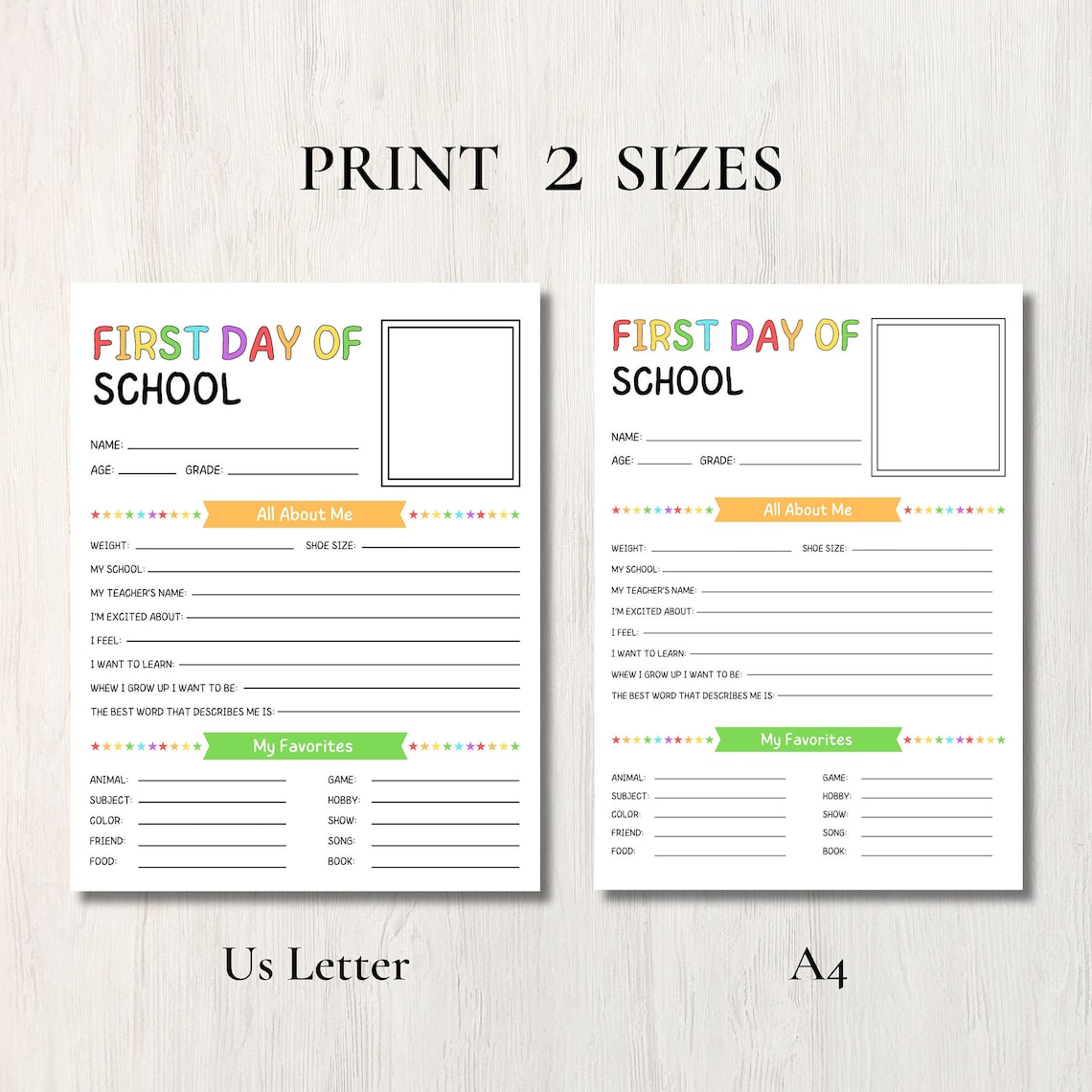 First Day of School Questionnaire, Back to School Questionnaire, Back ...