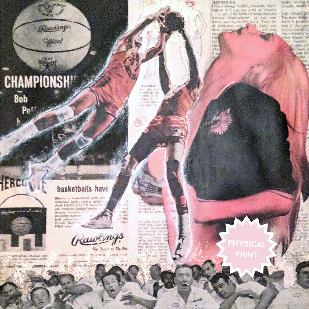 Slam Dunk Vintage Magazine Collage Wall Art Print - Etsy