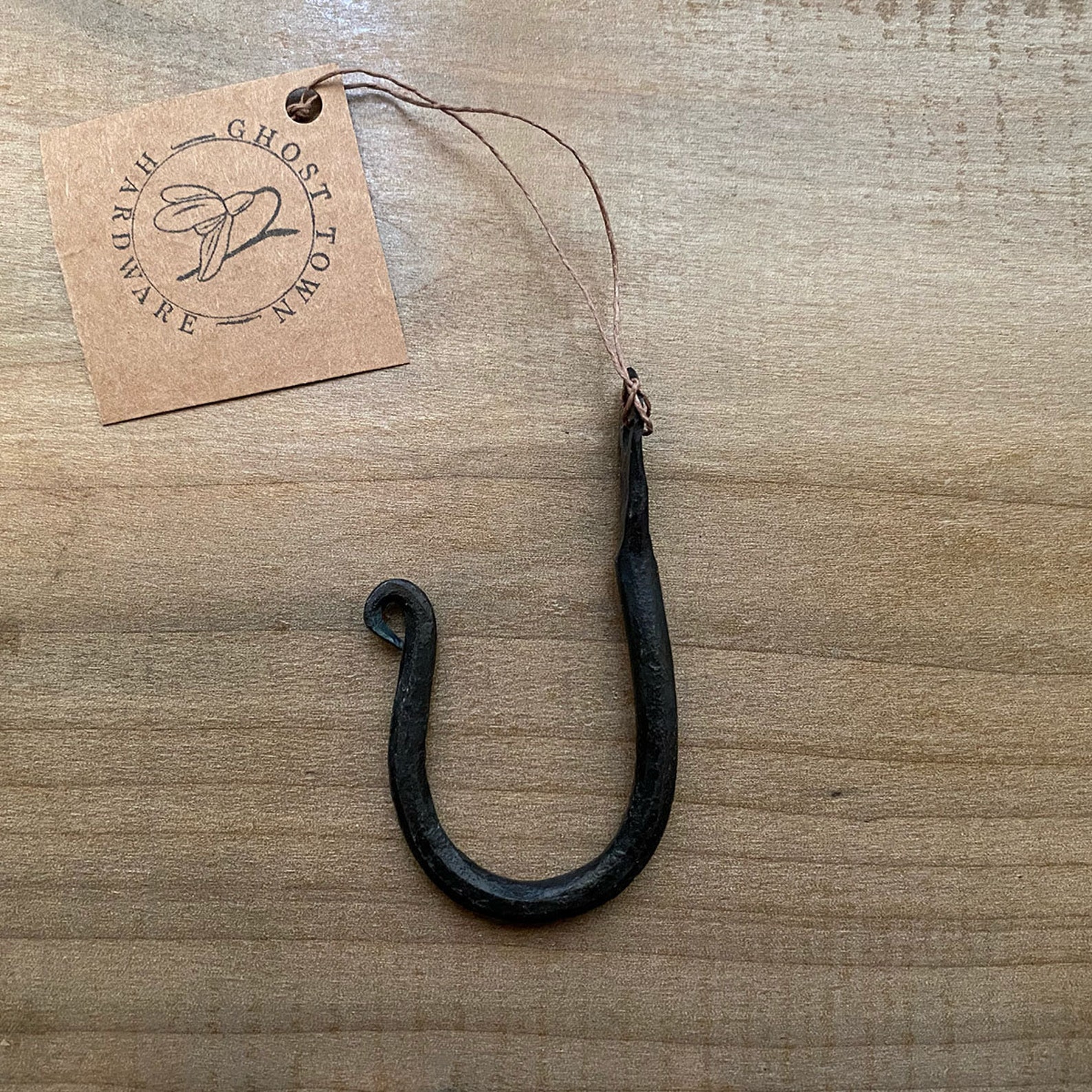 3 Inch Rustic Hand Hammer Forged Iron Hook - Etsy