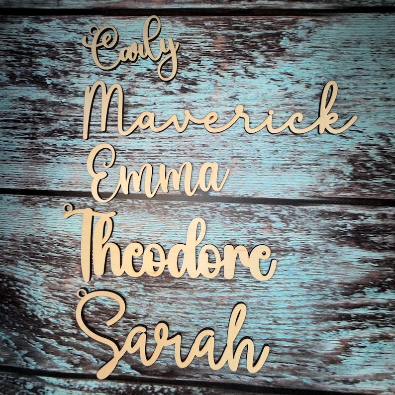 Personalized Laser-cut Wood Name Tags: Gift Tags, Place Settings - Etsy