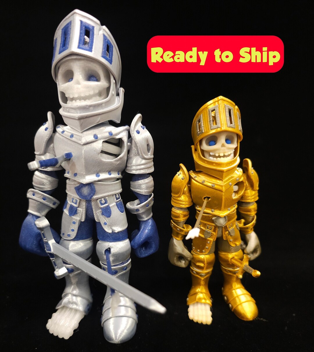 Skeleton Knight 3D Printed Articulated Toy Special Editions - Etsy