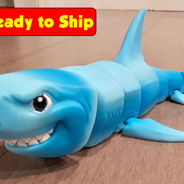 3d Printed Articulating Shark Etsy