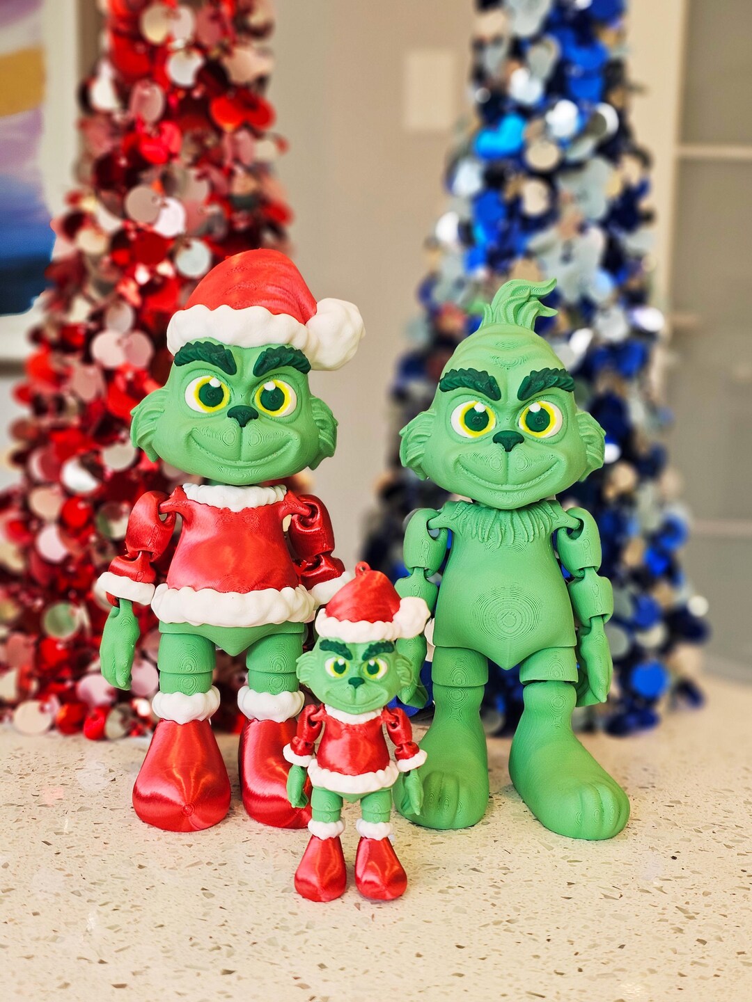 3D Printed Articulated Grinch Festive Poseable Holiday Decoration ...